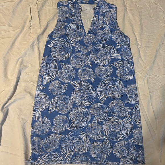 Southern Tide | Dresses | Southern Tide Blue And White Sheath Mini ...
